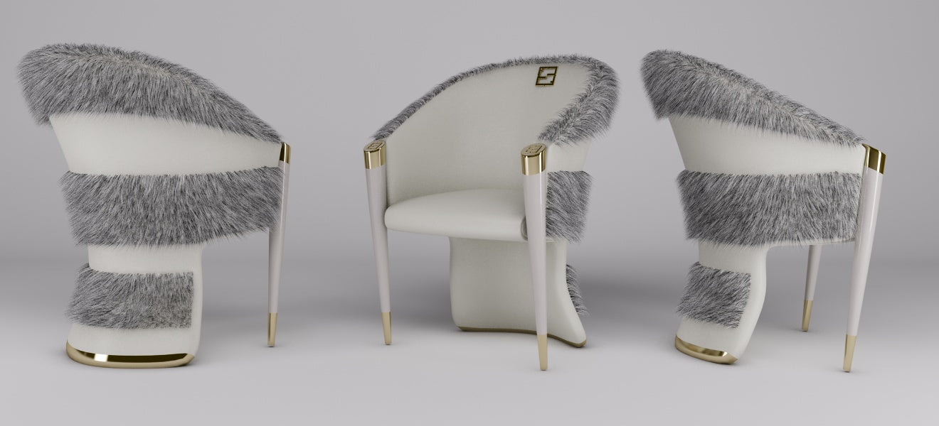 High End Designer Pony Leather Dining Chair Pony – Fertini