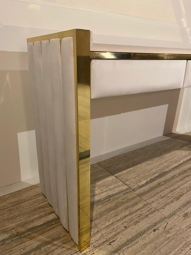 Luxury Gold Brass Dressing Table With Drawers - Signature – Fertini